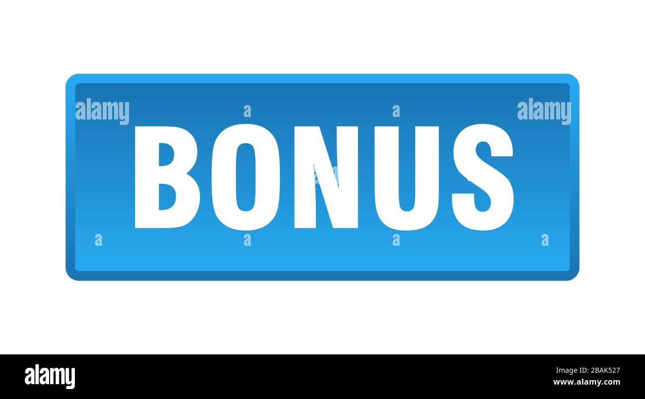 bonus button. bonus square blue push button Stock Vector Image & Art - Alamy