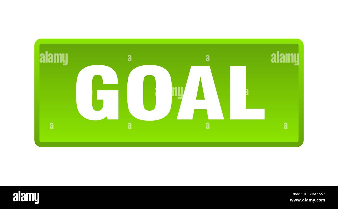 goal button. goal square green push button Stock Vector Image & Art - Alamy