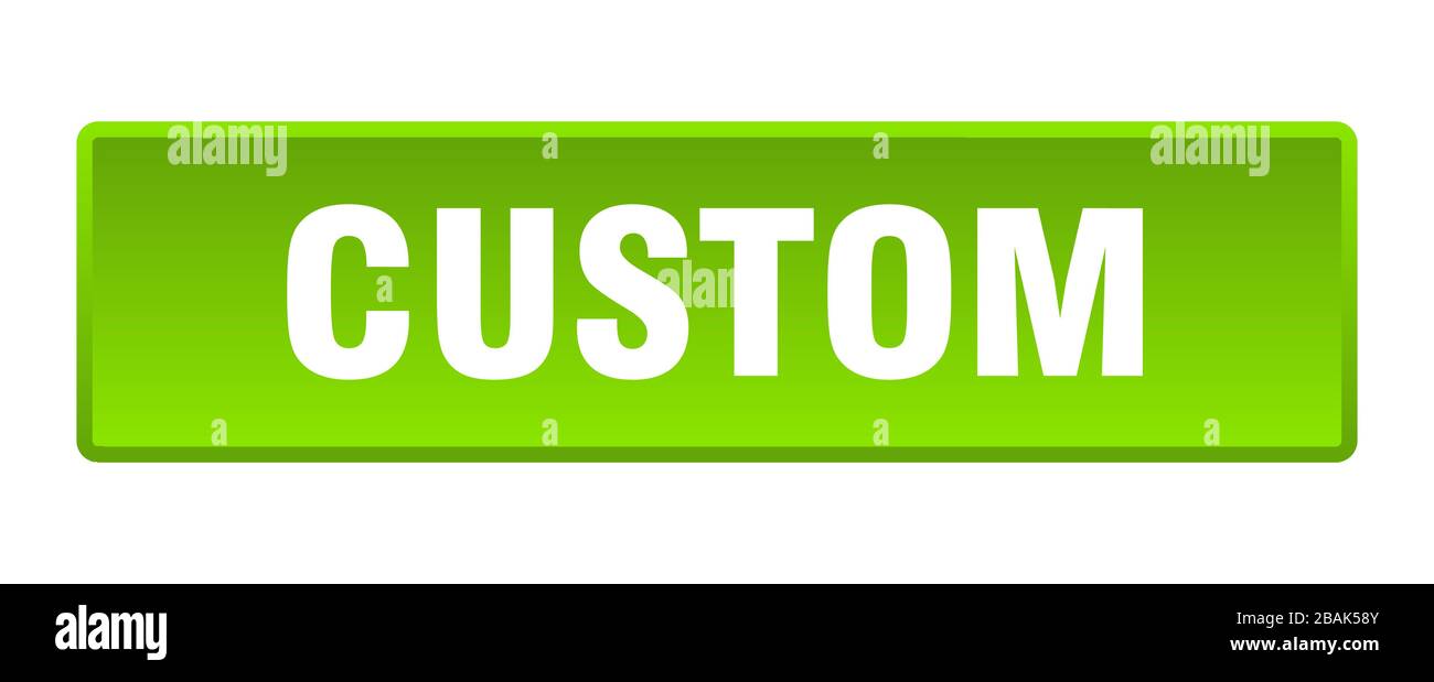 custom button. custom square green push button Stock Vector Image & Art ...