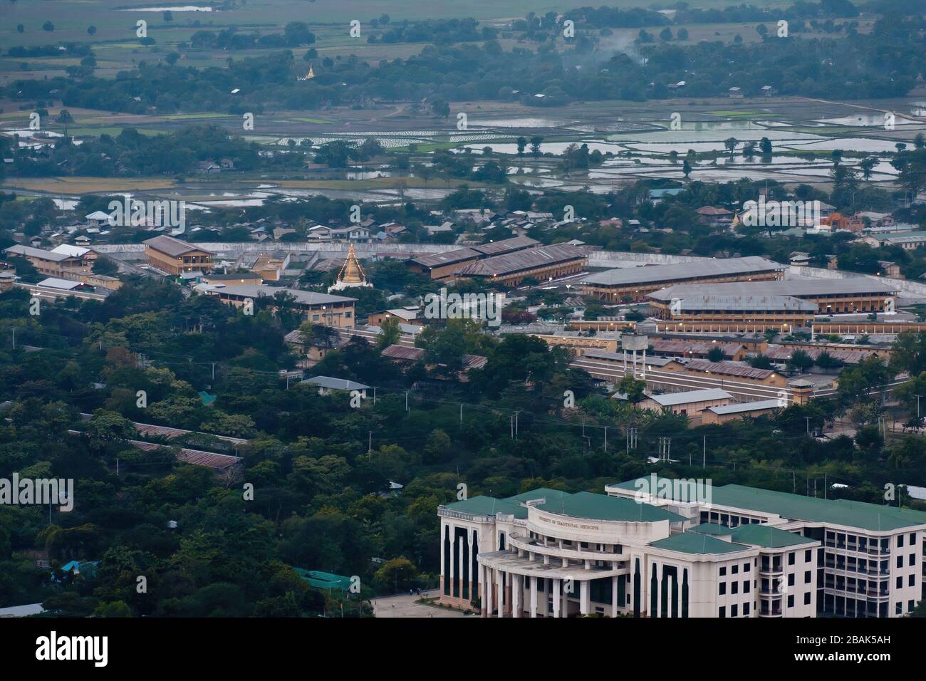 Mandalay Prison and University of Traditional Medicine, a view from the ...