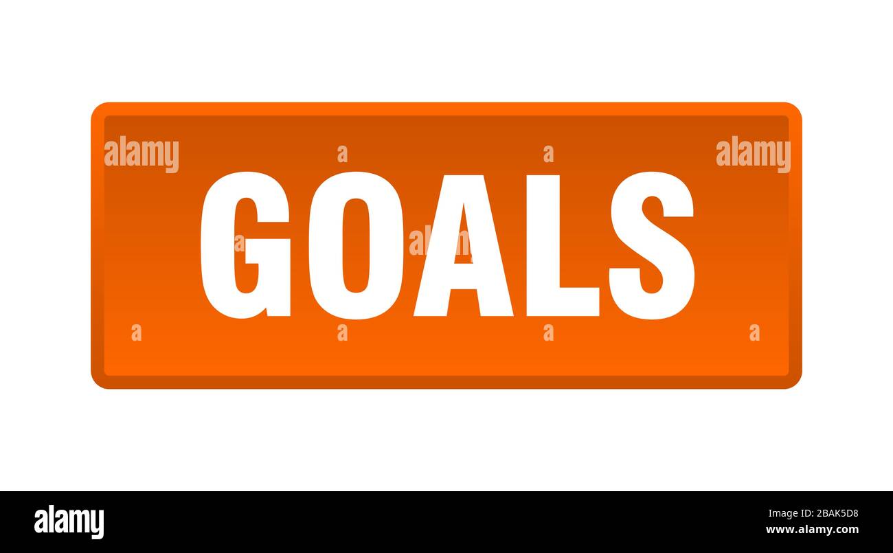 goals button. goals square orange push button Stock Vector Image & Art ...