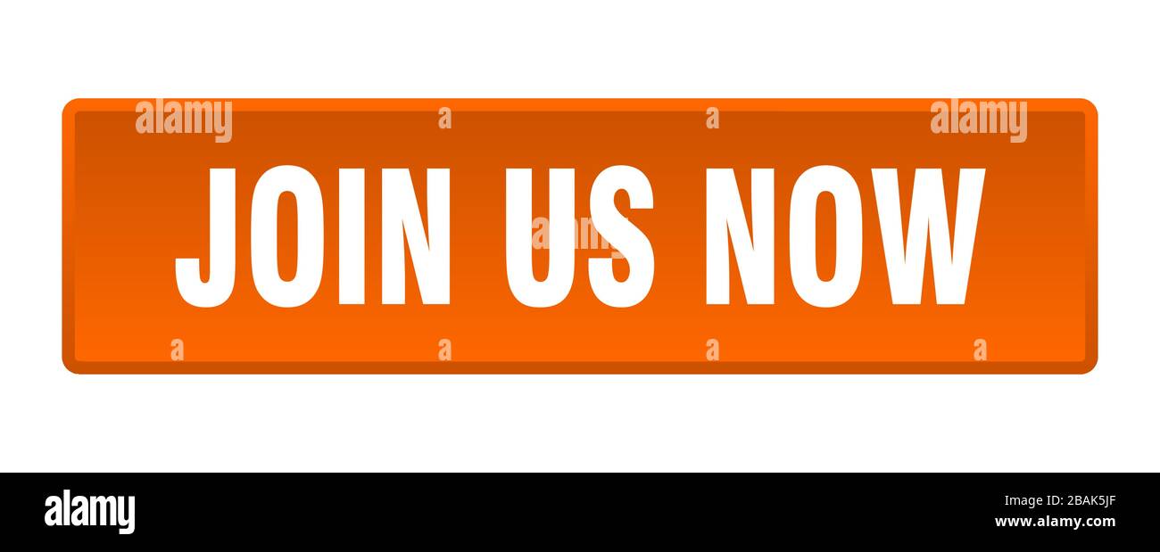 join us now button. join us now square orange push button Stock Vector ...