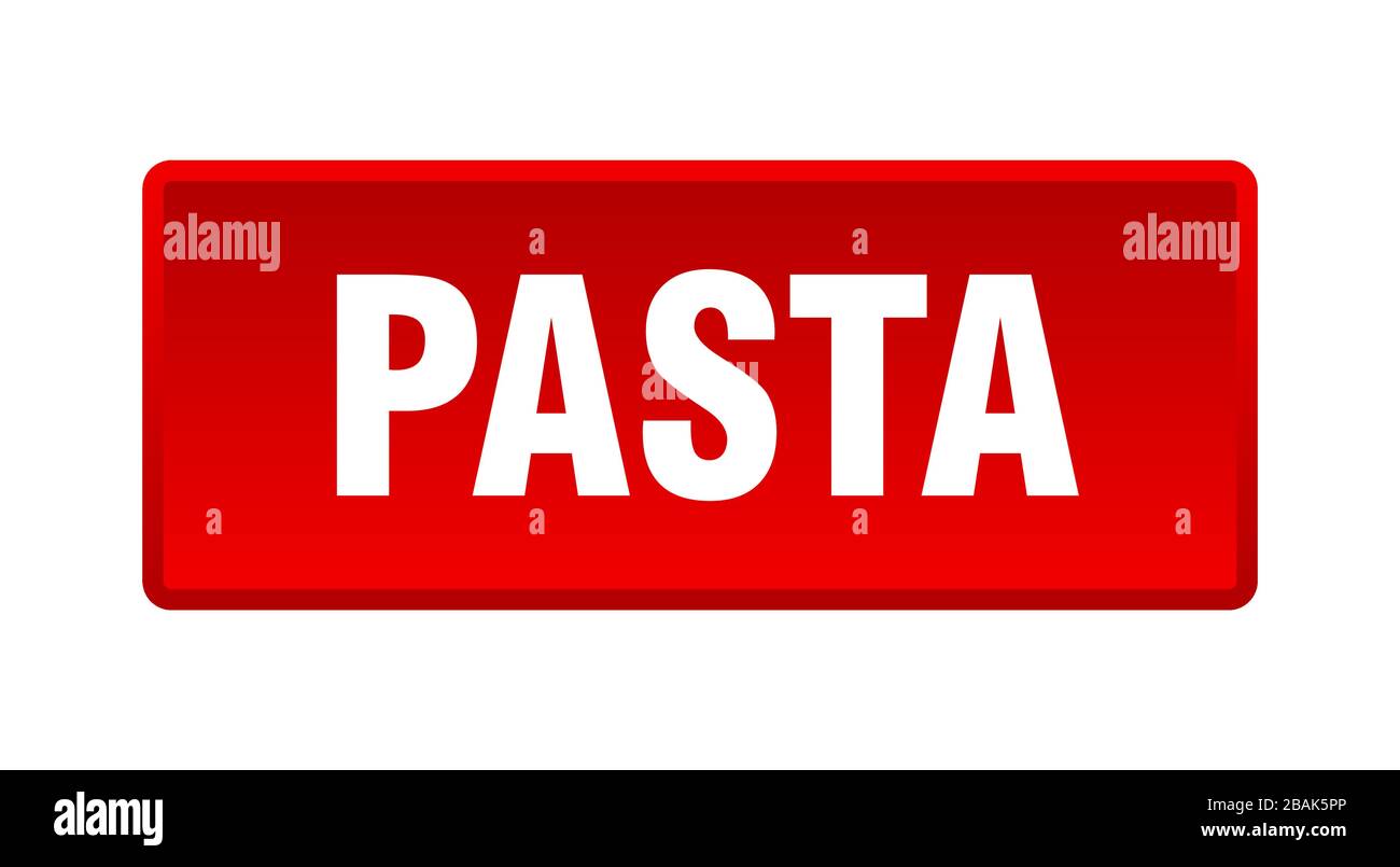 pasta button. pasta square red push button Stock Vector Image & Art - Alamy