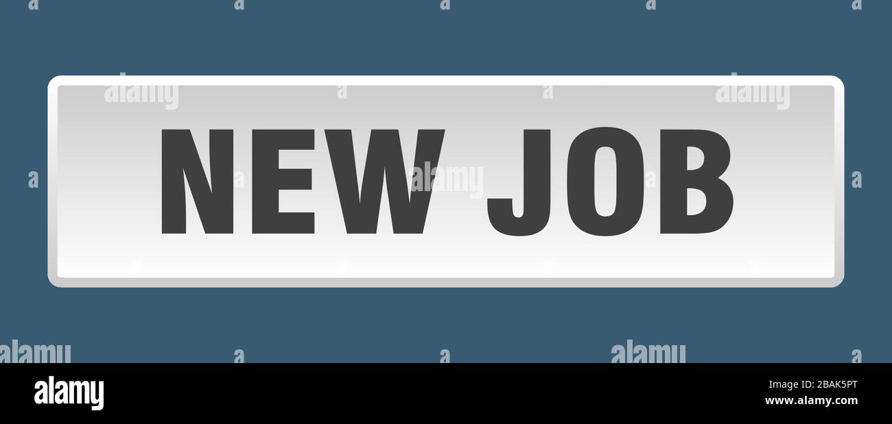 new job button. new job square white push button Stock Vector Image ...