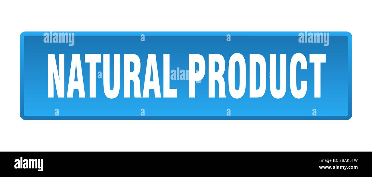 natural product button. natural product square blue push button Stock Vector Image & Art - Alamy