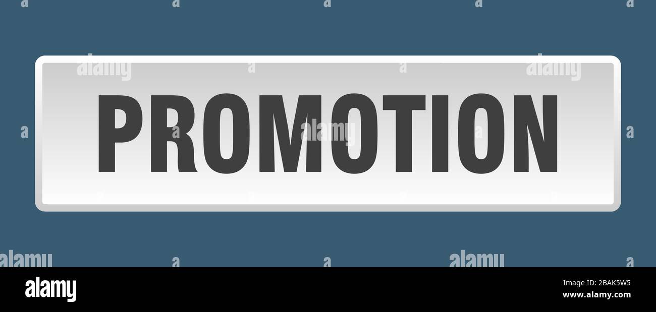 promotion button. promotion square white push button Stock Vector Image ...