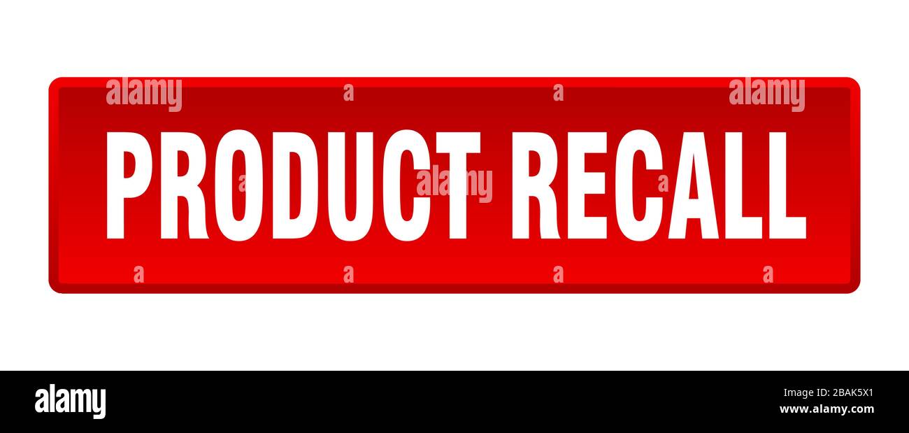 product recall button. product recall square red push button Stock ...
