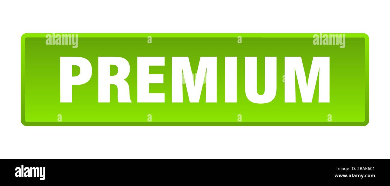 premium button. premium square green push button Stock Vector Image ...