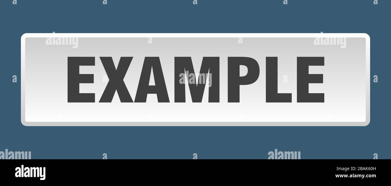 example button. example square white push button Stock Vector Image & Art - Alamy