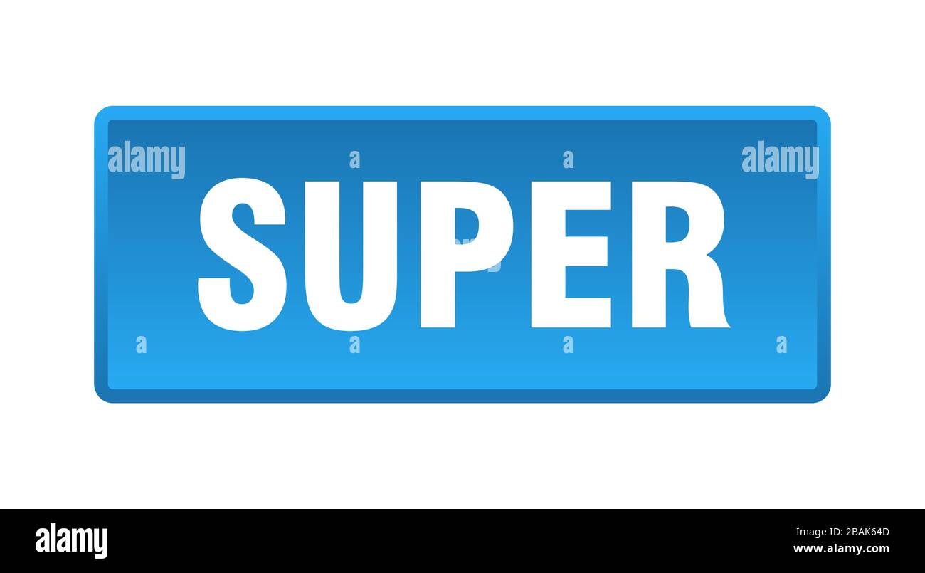 super button. super square blue push button Stock Vector Image & Art ...