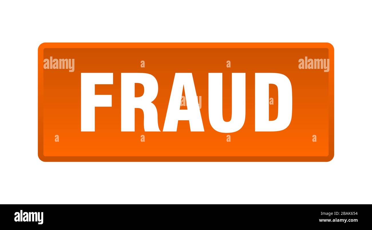 fraud button. fraud square orange push button Stock Vector Image & Art ...
