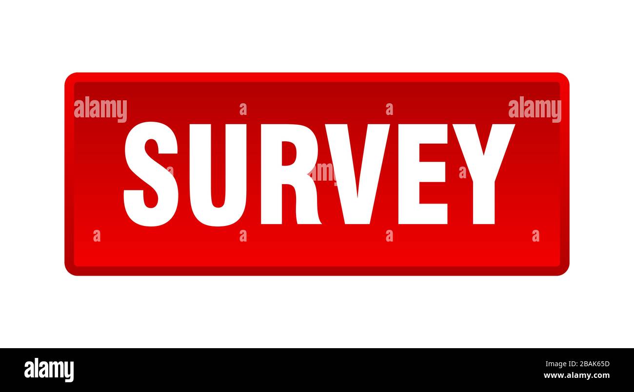 survey button. survey square red push button Stock Vector Image & Art ...