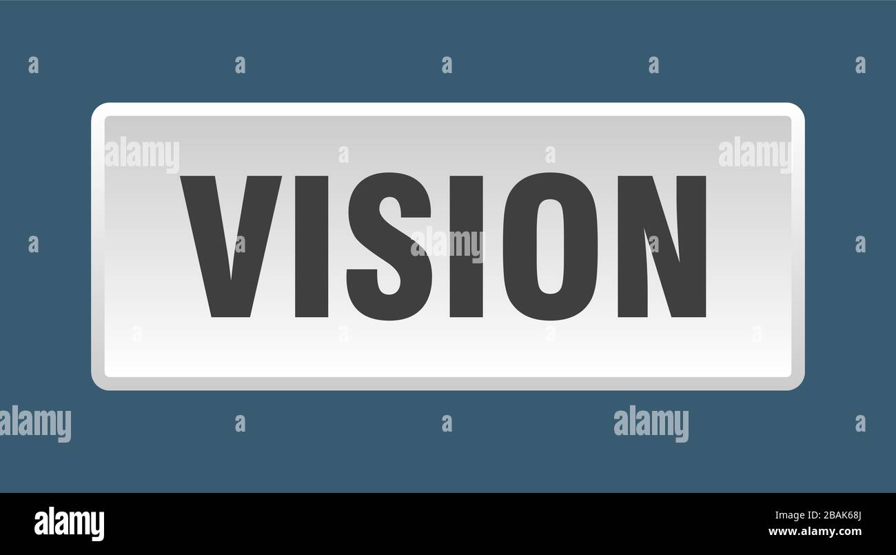 vision button. vision square white push button Stock Vector Image & Art ...