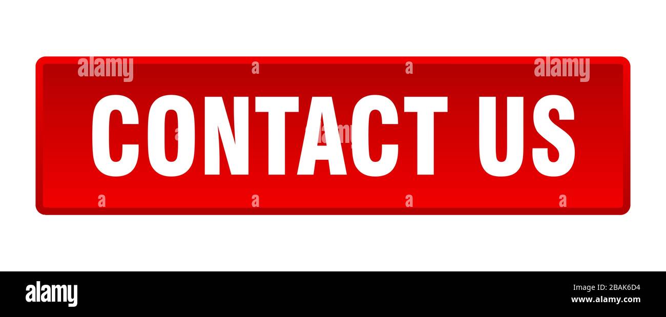 contact us button. contact us square red push button Stock Vector Image ...