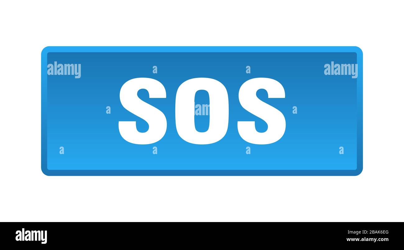 sos button. sos square blue push button Stock Vector Image & Art - Alamy
