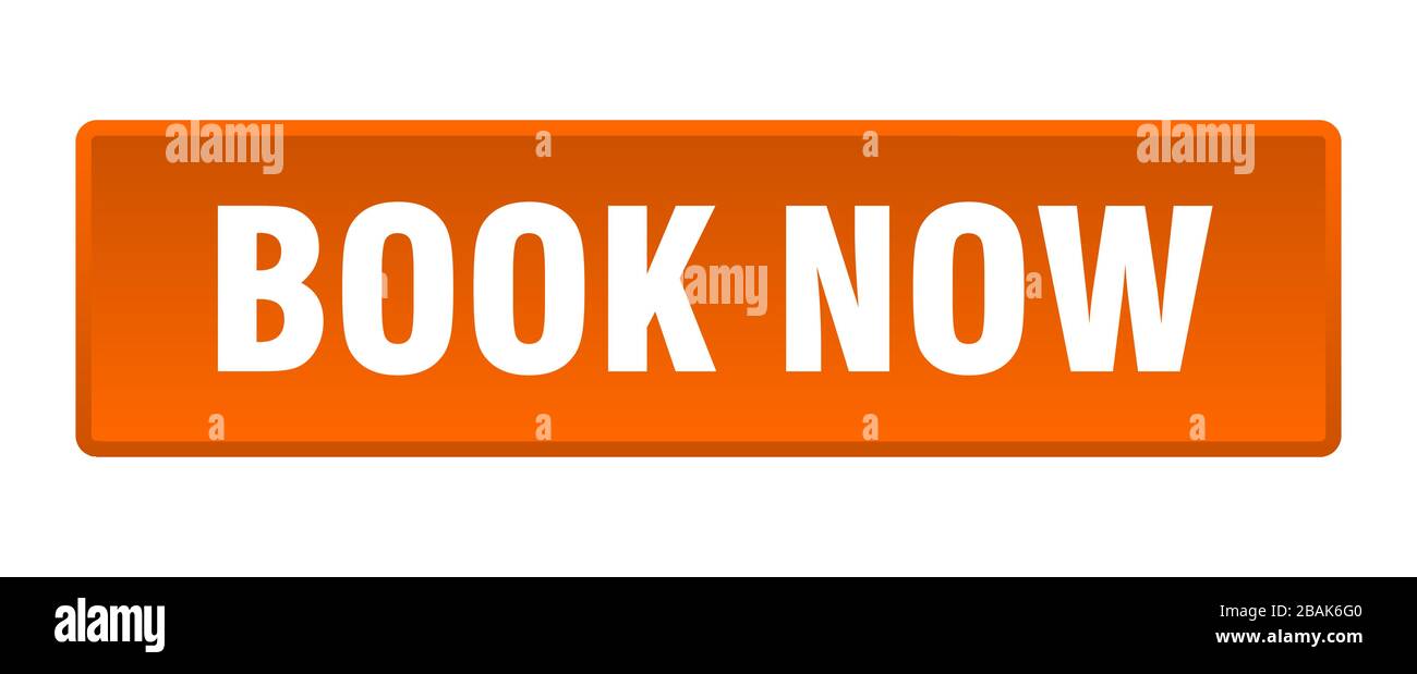 book now button. book now square orange push button Stock Vector Image & Art - Alamy