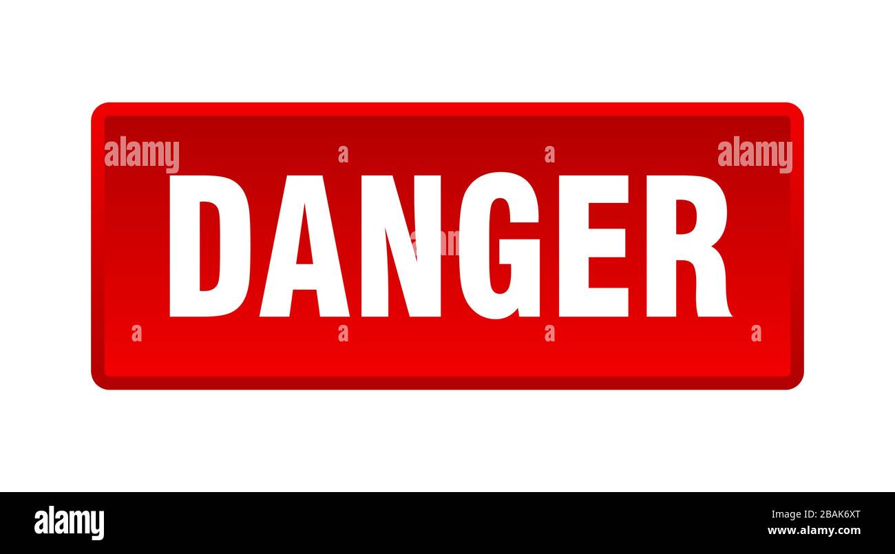 danger button. danger square red push button Stock Vector Image & Art ...