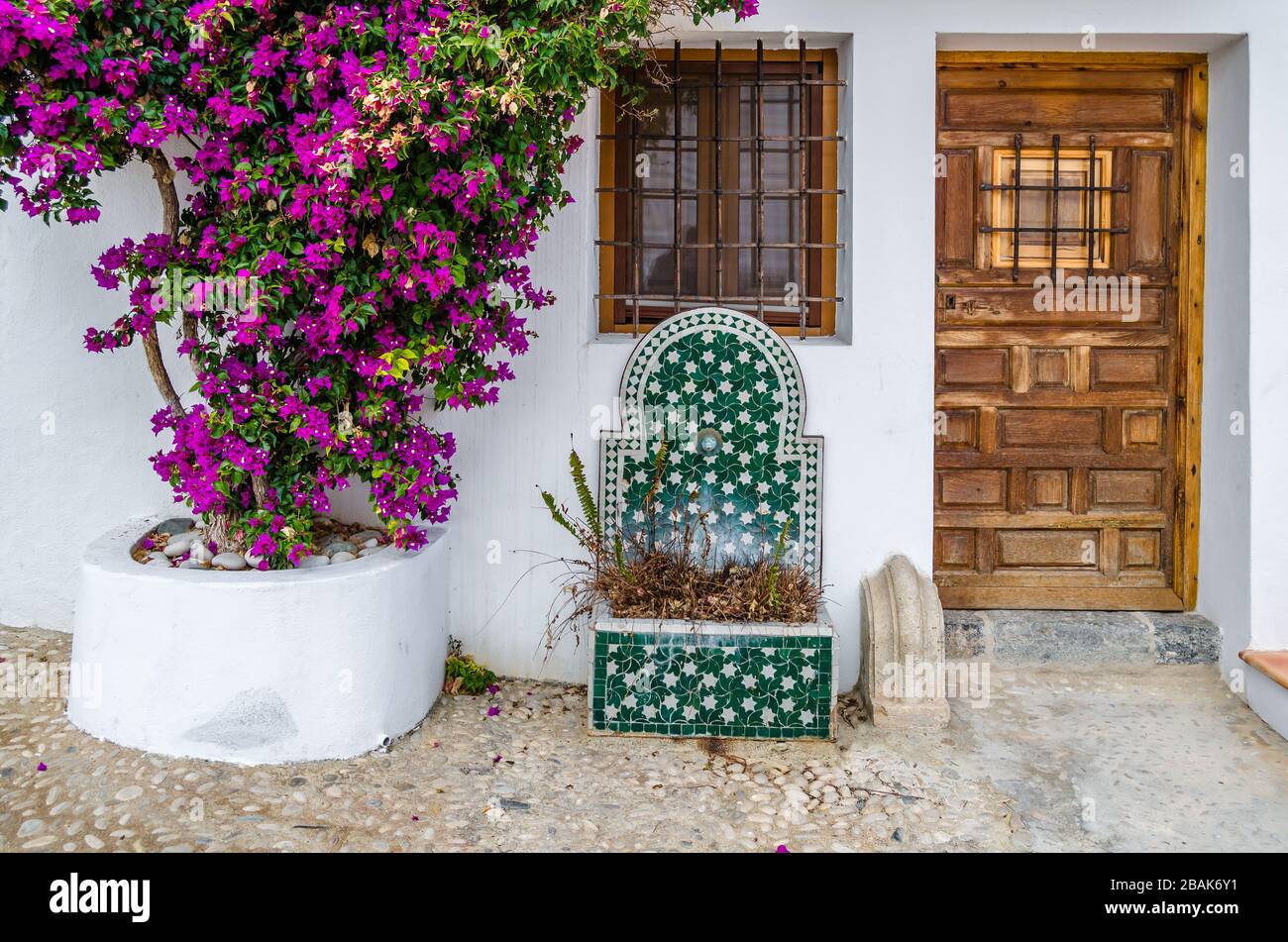 ALTEA, SPAIN - DECEMBER 28, 2018: Architectural detail, typical ...