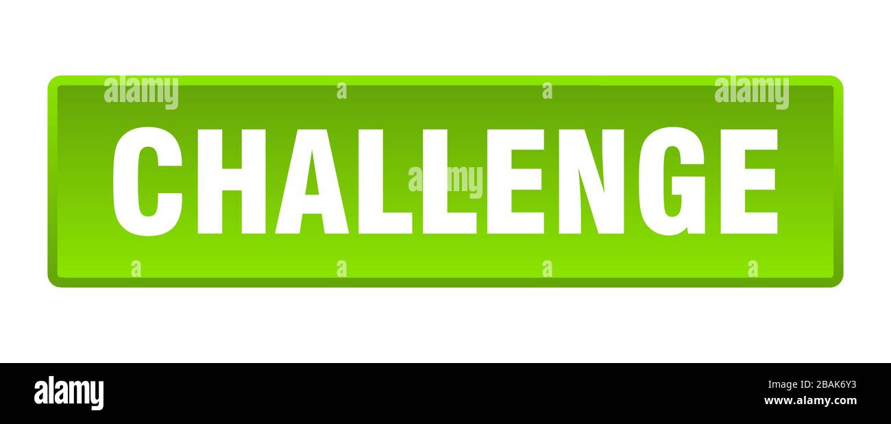 challenge button. challenge square green push button Stock Vector Image ...