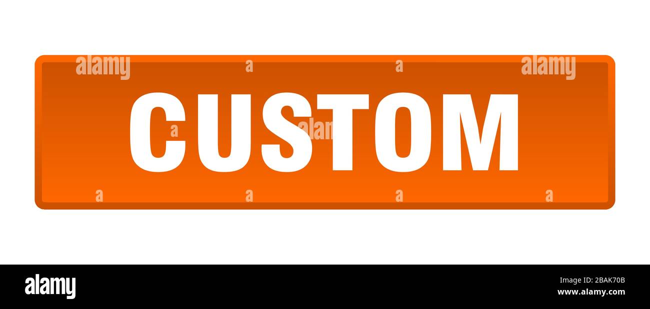 custom button. custom square orange push button Stock Vector Image & Art - Alamy