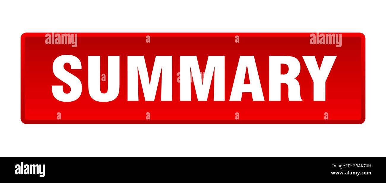 summary button. summary square red push button Stock Vector Image & Art ...