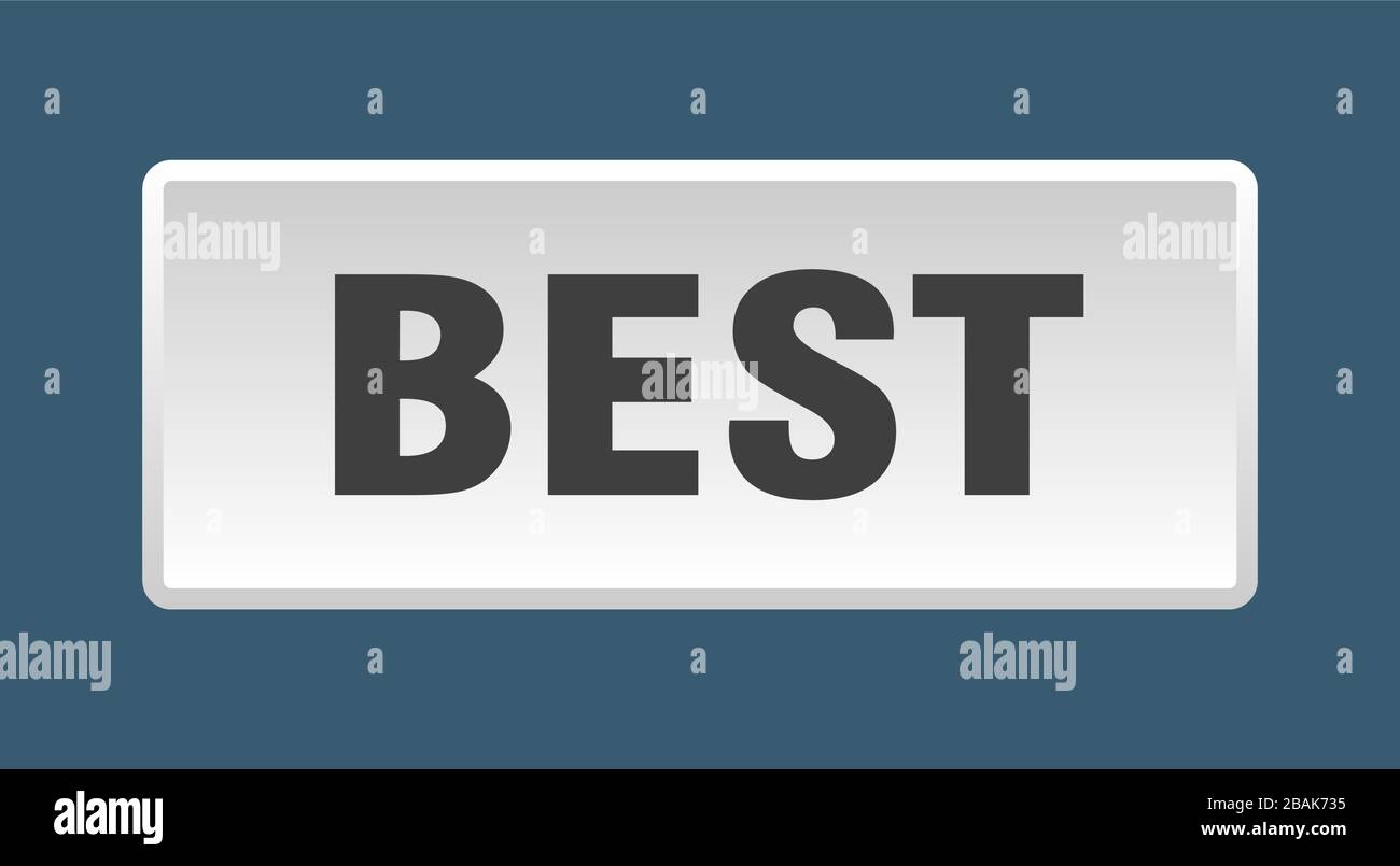 best button. best square white push button Stock Vector Image & Art - Alamy