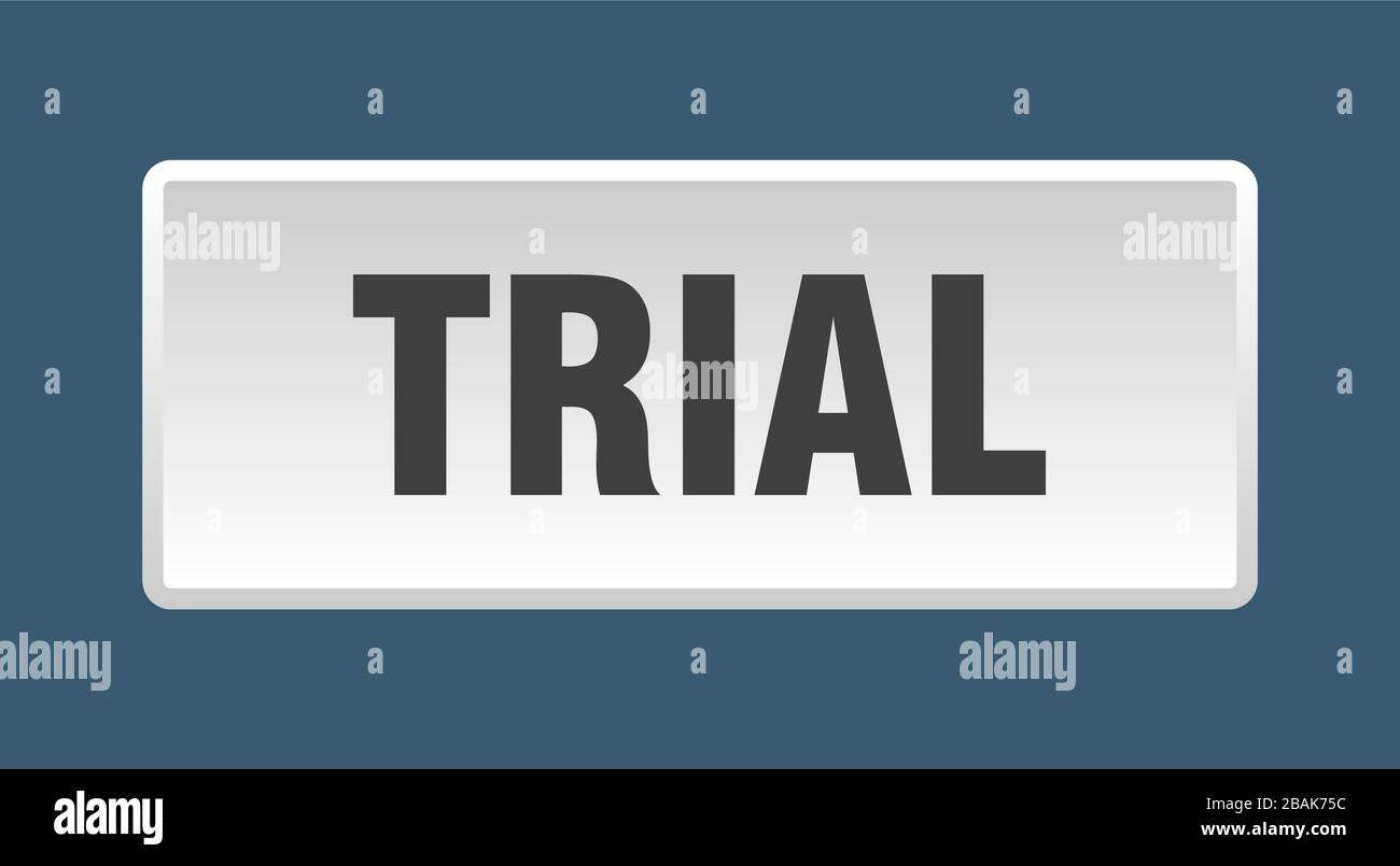 trial button. trial square white push button Stock Vector Image & Art ...