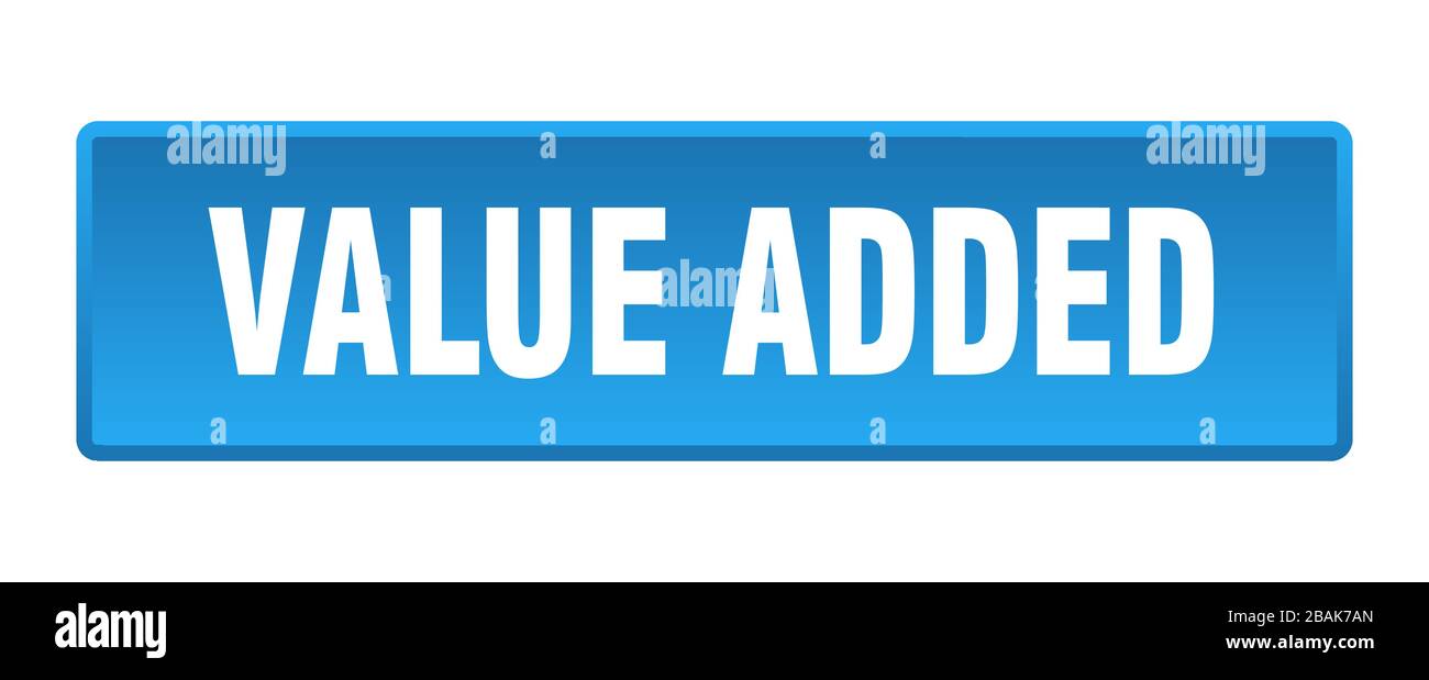 value added button. value added square blue push button Stock Vector ...