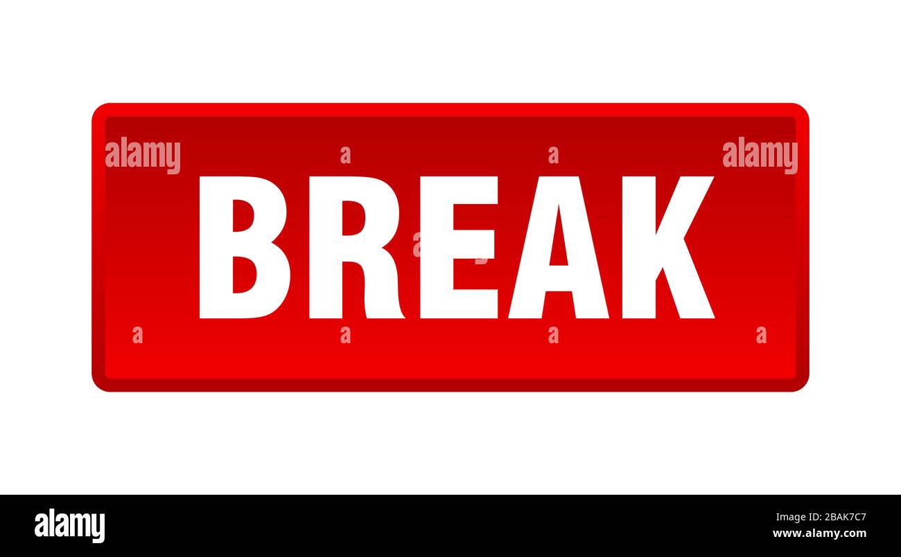 break button. break square red push button Stock Vector Image & Art - Alamy