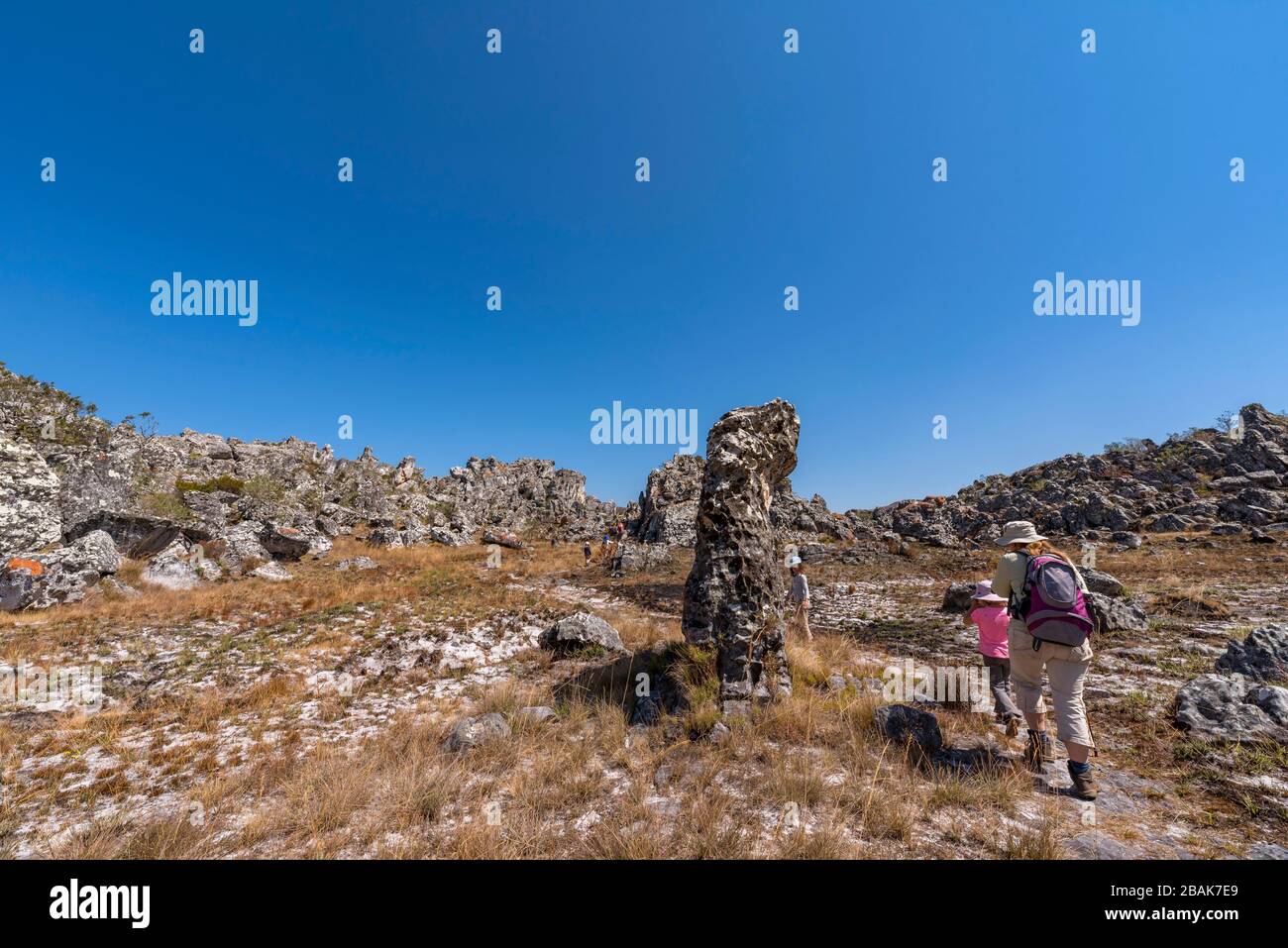 Hikers climb the Chimanimani Mountains in Zimbabwe's Chimanimani ...