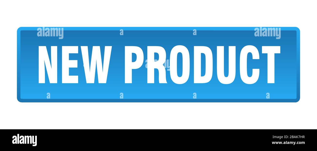 new product button. new product square blue push button Stock Vector ...