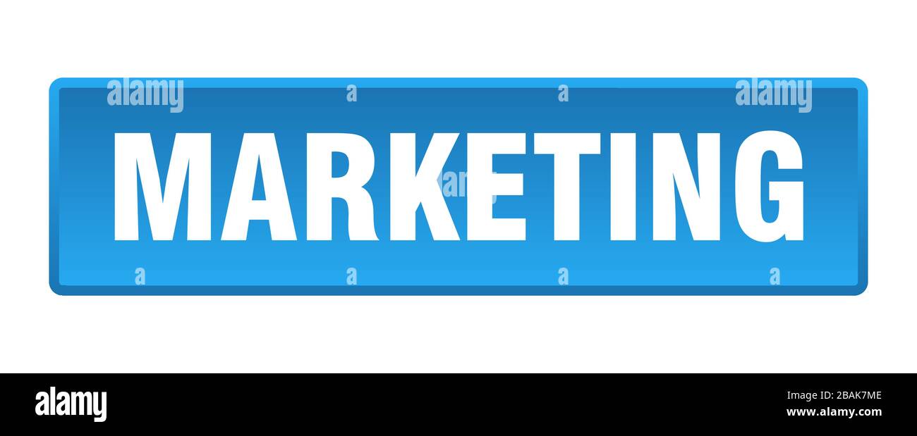 marketing button. marketing square blue push button Stock Vector Image & Art - Alamy