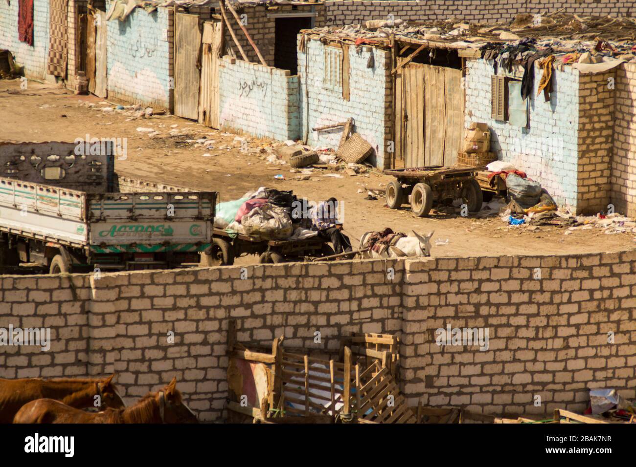 poor area, Cairo Trash city Stock Photo - Alamy