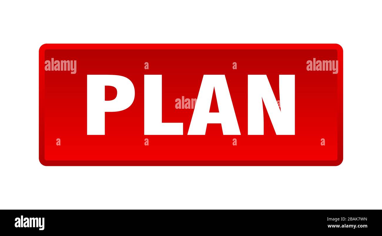 plan button. plan square red push button Stock Vector Image & Art - Alamy