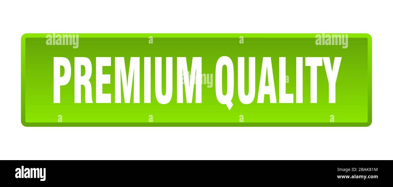 premium quality button. premium quality square green push button Stock ...