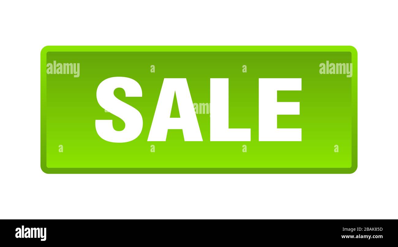 sale button. sale square green push button Stock Vector Image & Art - Alamy