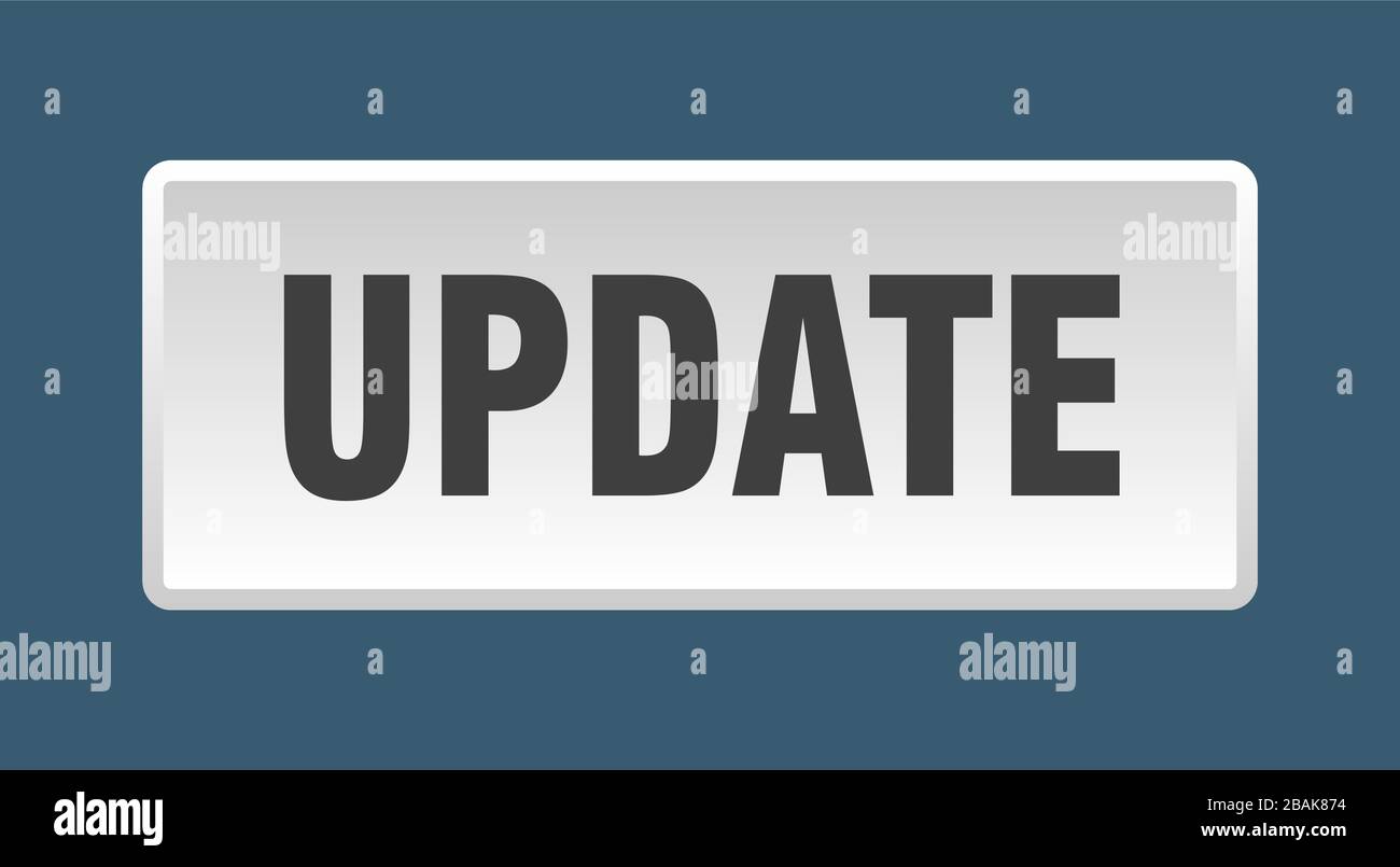 update button. update square white push button Stock Vector Image & Art ...
