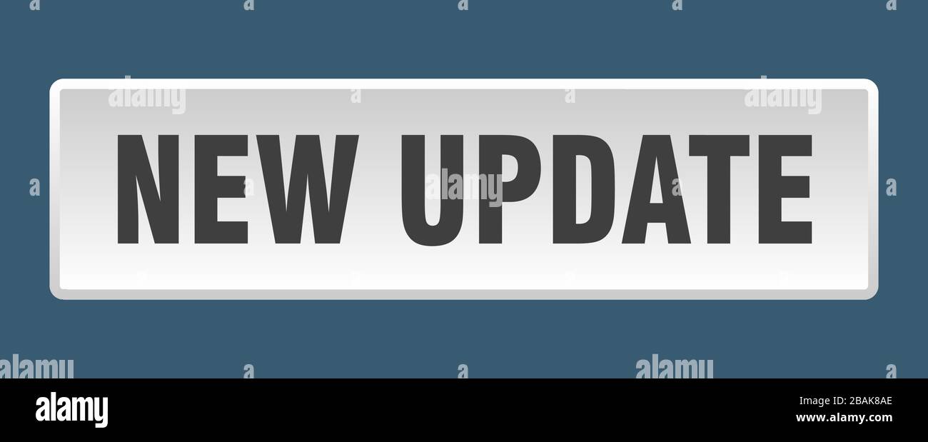 new update button. new update square white push button Stock Vector Image & Art - Alamy