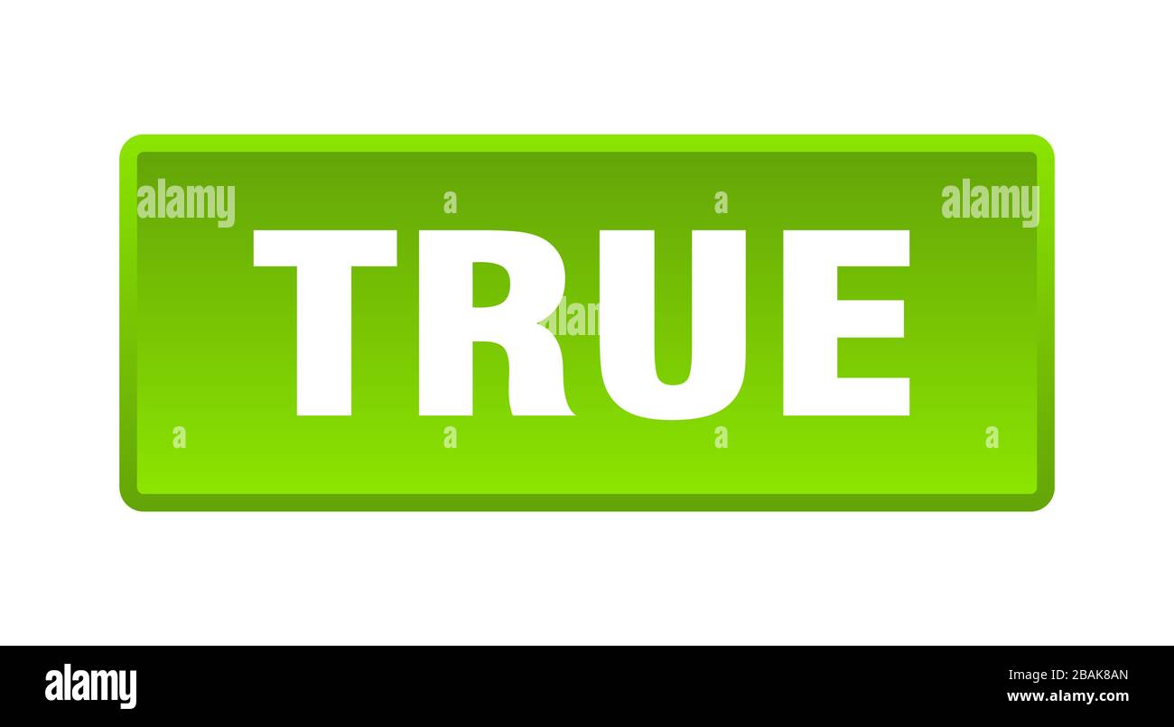 true button. true square green push button Stock Vector Image & Art - Alamy