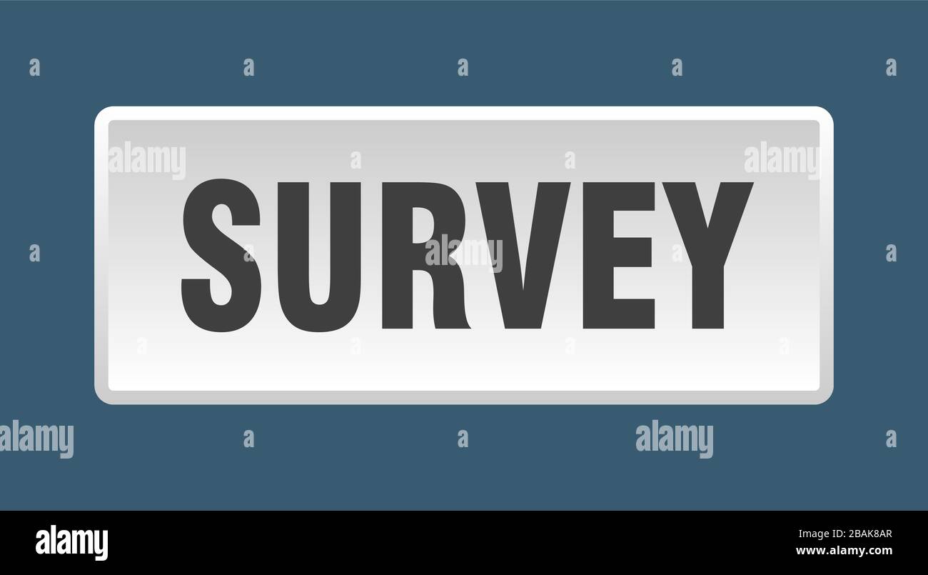 survey button. survey square white push button Stock Vector Image & Art ...
