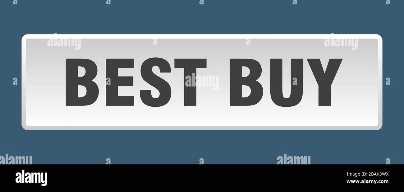 best buy button. best buy square white push button Stock Vector Image ...