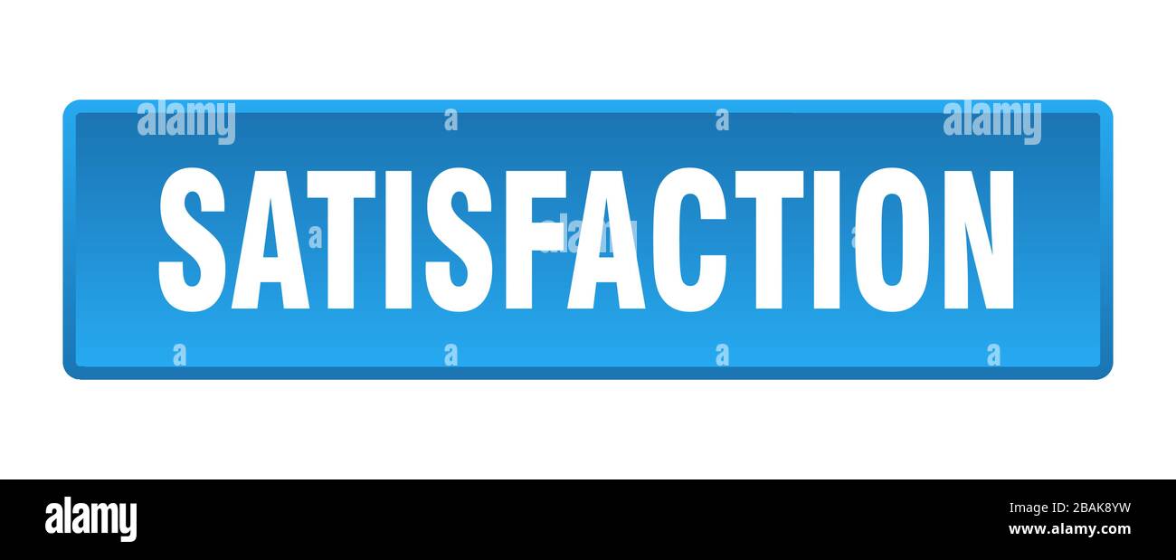 satisfaction button. satisfaction square blue push button Stock Vector ...