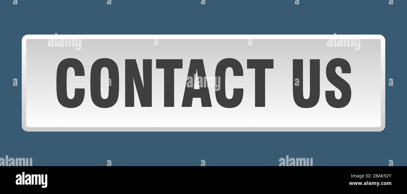 contact us button. contact us square white push button Stock Vector ...