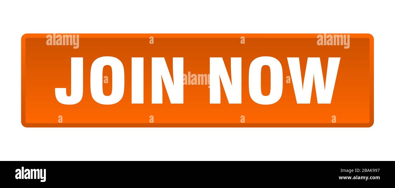 join now button. join now square orange push button Stock Vector Image ...