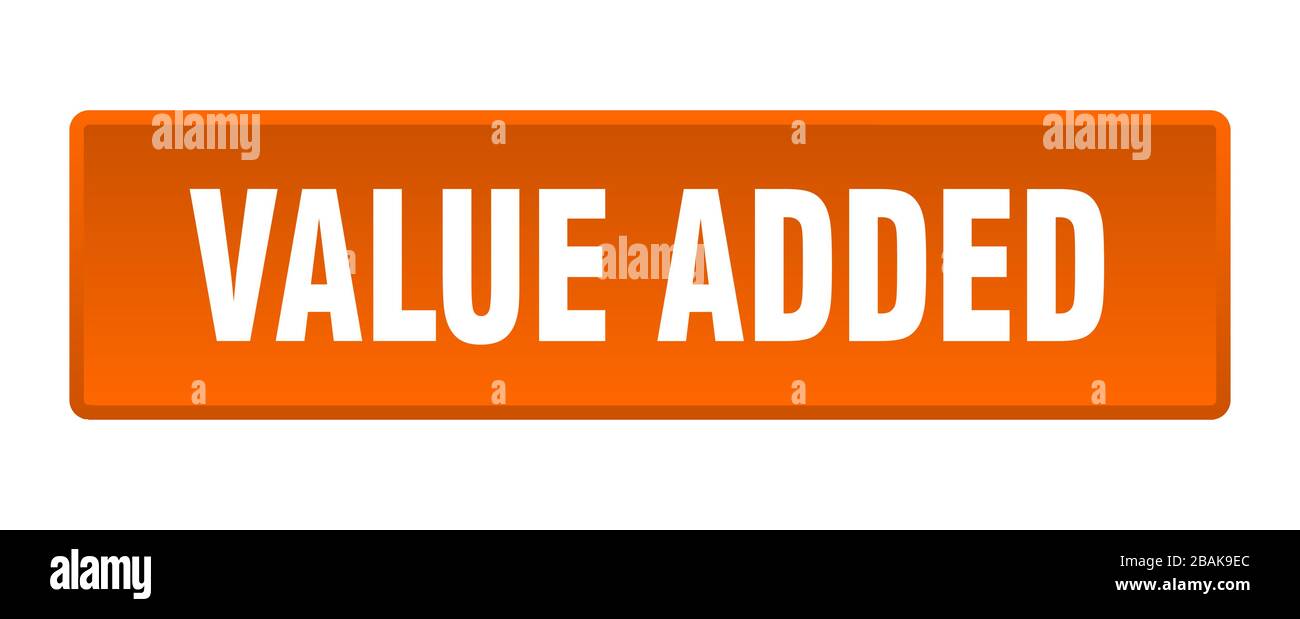 value added button. value added square orange push button Stock Vector Image & Art - Alamy