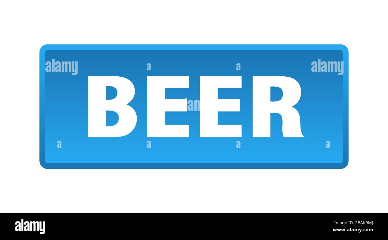beer button. beer square blue push button Stock Vector Image & Art - Alamy