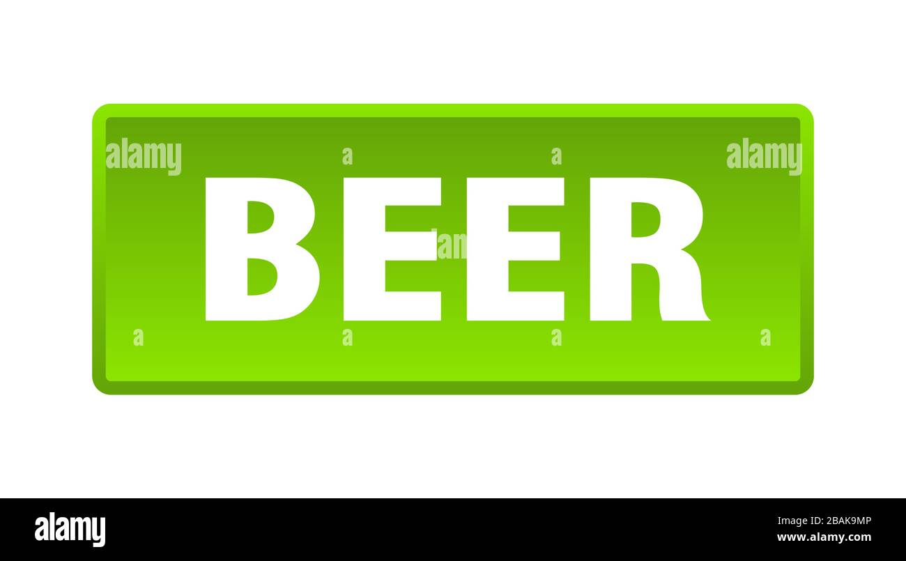 beer button. beer square green push button Stock Vector Image & Art - Alamy