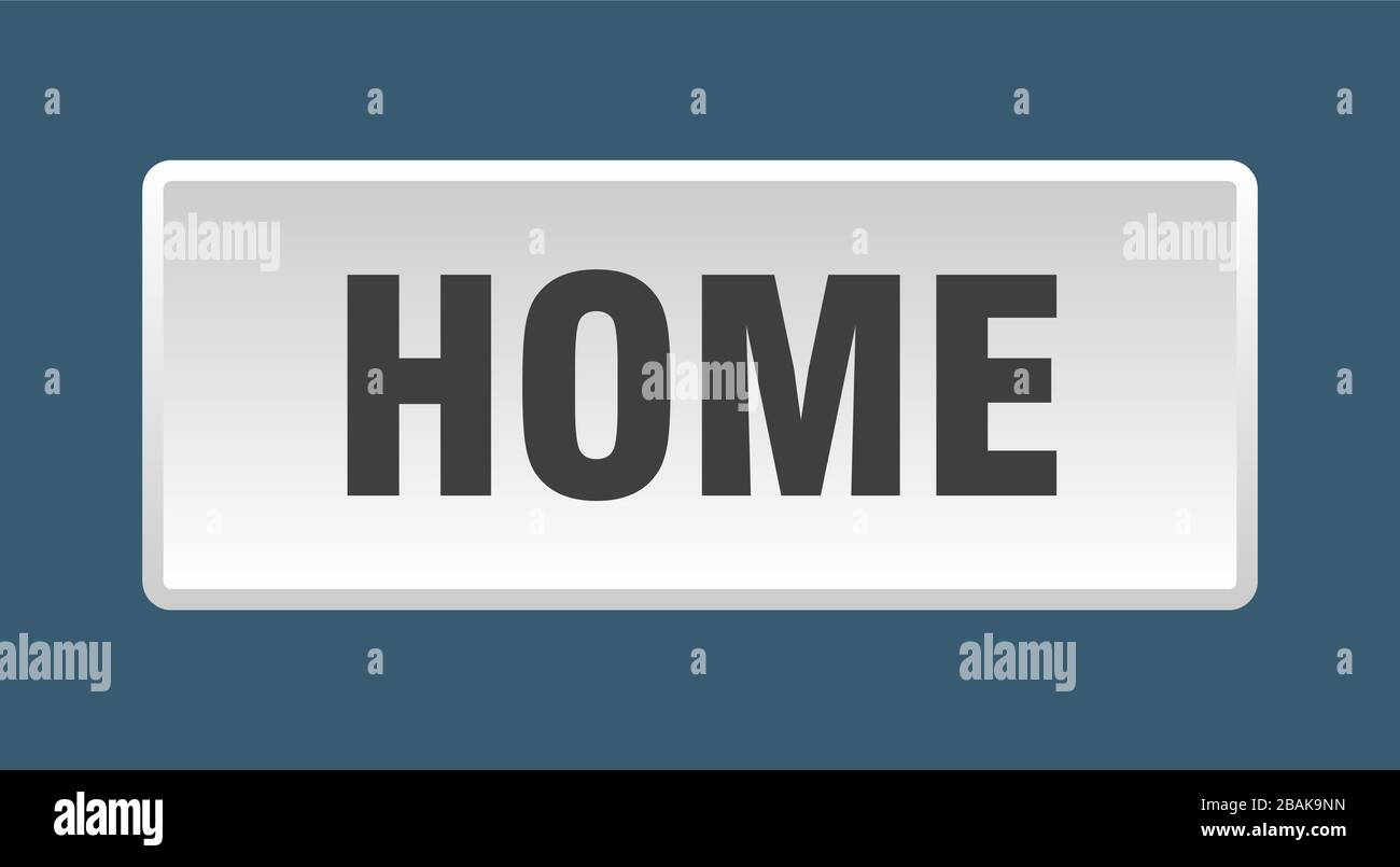 home button. home square white push button Stock Vector Image & Art - Alamy