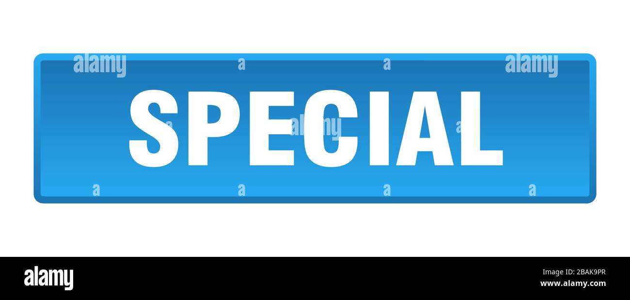 special button. special square blue push button Stock Vector Image ...
