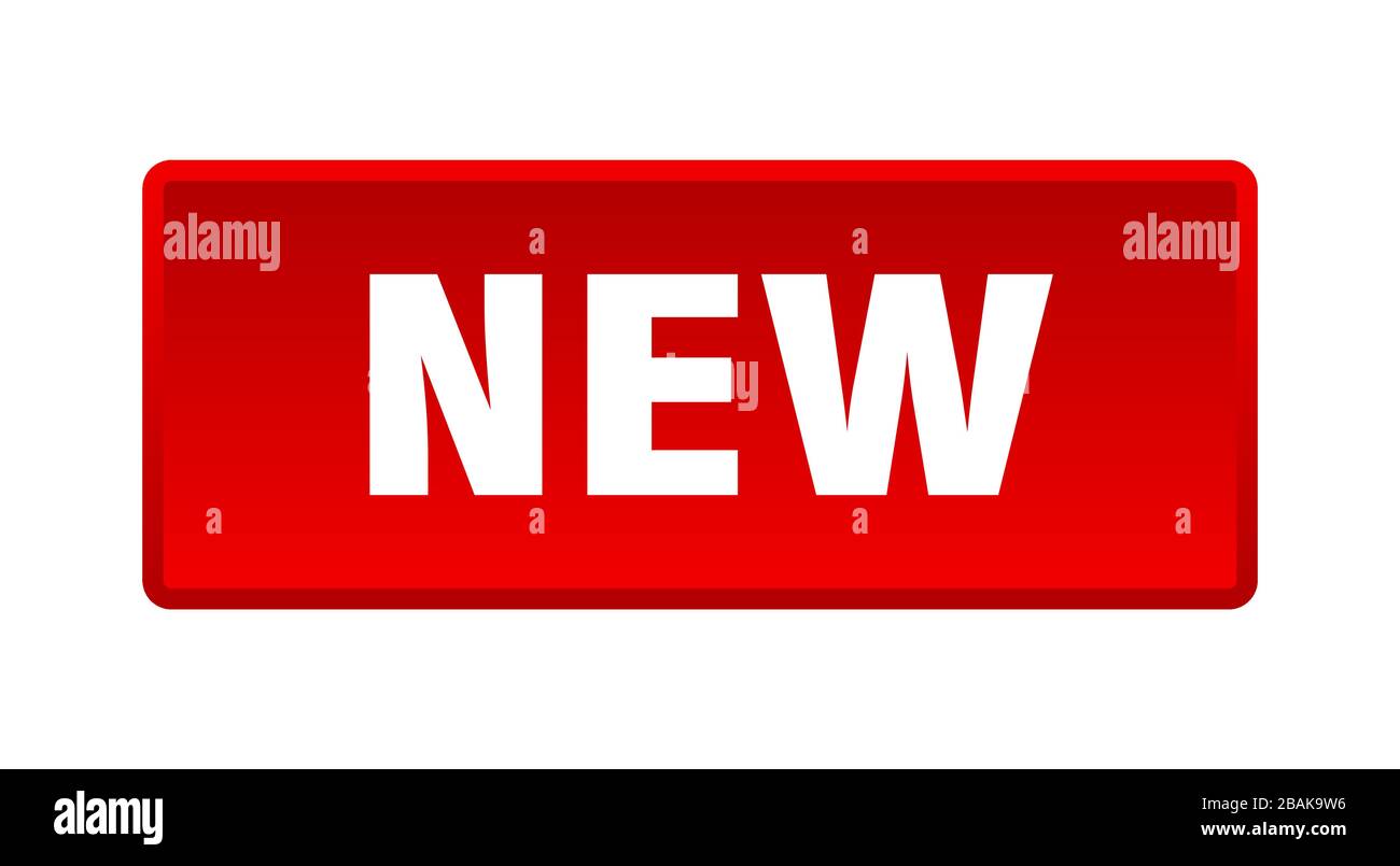 new button. new square red push button Stock Vector Image & Art - Alamy